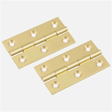 Polished Brass Solid Brass Butt Hinges Fingertip Design Hinges Uk