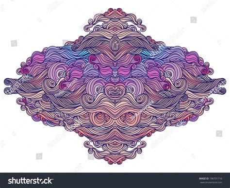 Vector Color Abstract Handdrawn Hair Pattern Stock Vector Royalty Free