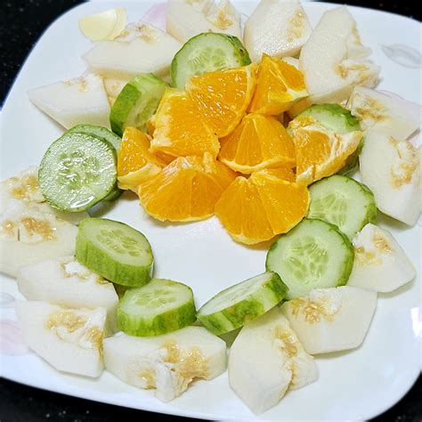 유자청 소스 과일 샐러드 든든한 디저트