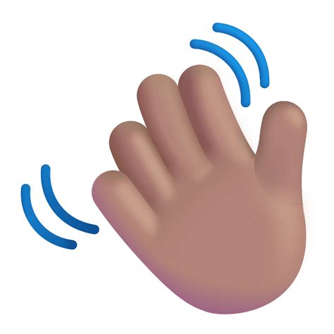 👋🏽 Waving Hand Medium Skin Tone Emoji