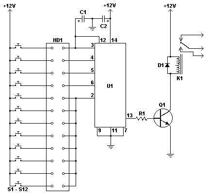 Digital Keypad Combination Lock Control Circuit Circuit Diagram SeekIC Com