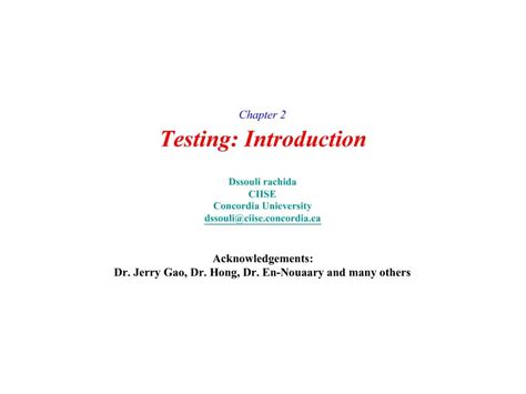 Ppt Chapter 2 Testing Introduction Powerpoint Presentation Free Download Id 543489