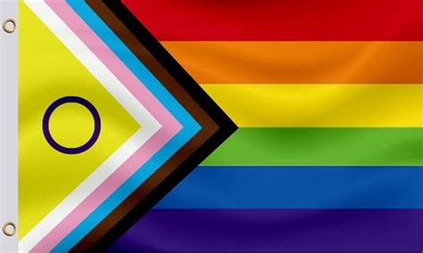 3x5 Ft Intersex Progress Pride Flags With 2 Grommets Lesbian Gay