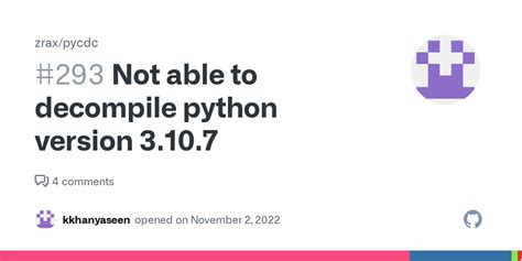Not Able To Decompile Python Version Issue Zrax Pycdc