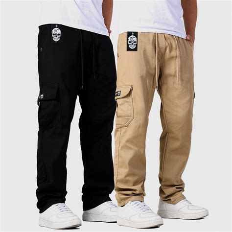 Kit 2 Calças Cargo Masculina Sem Punho Escolha As Cores Ct