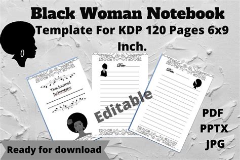 Black Woman Notebook Graphic By Ebiliana Shop Creative Fabrica