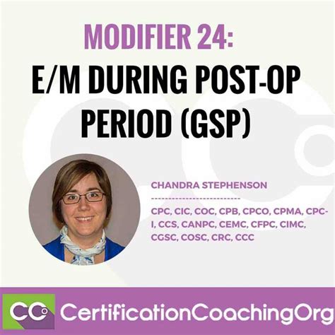 Modifier 24 — Em During Post Op Period Gsp