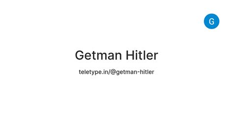 Getman Hitler — Teletype
