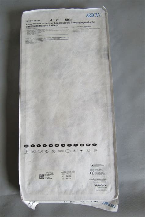 New Teleflex Arrow Karlan Ref Cs 01700 Introducer Laparoscopic Cholangiography Set Balloon