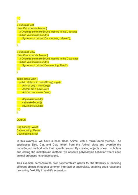 Java Polymorphism Types And Examples Geekster Pdf