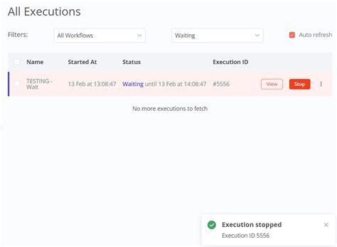 Cant Stop Execution With Waiting Status Questions N8n Community