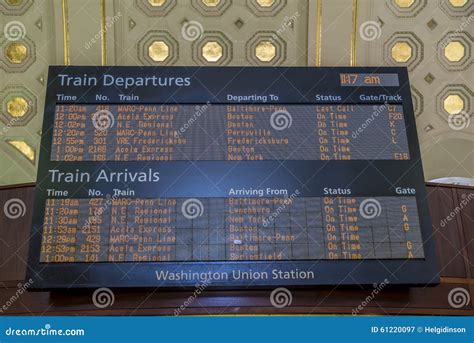 Train Schedule Board Editorial Photography Image Of Announce 61220097