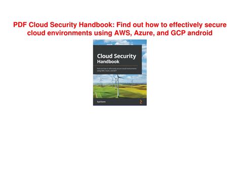 Ppt Pdf Cloud Security Handbook Find Out How To Effectively Secure