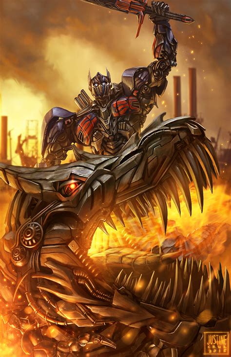 Transformers Optimus Prime Vs Grimlock