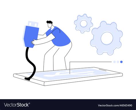 Usb Connection Abstract Concept Royalty Free Vector Image