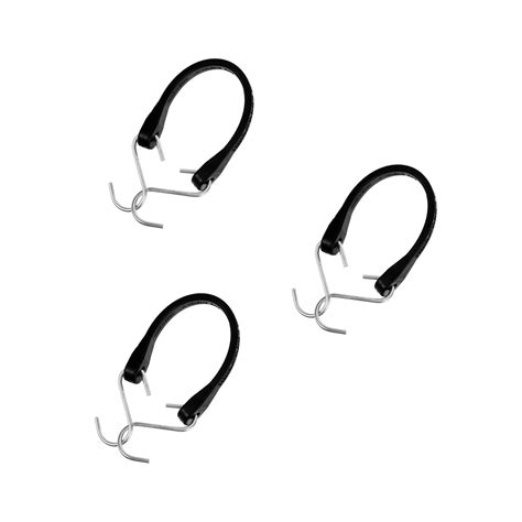 Hemoton Ounona 3pcs Tarp Strap Heavy Duty Rubber Bungee Cord With Hooks