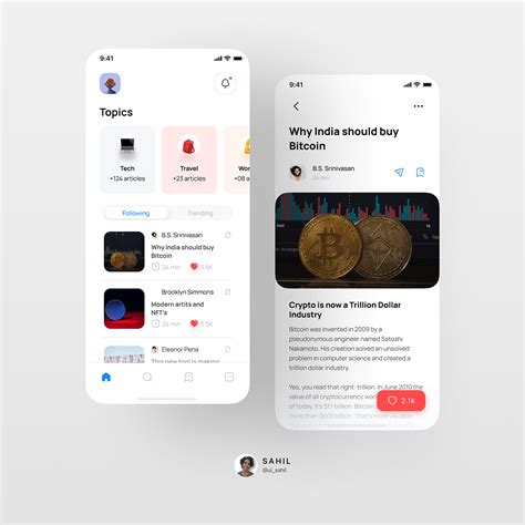 Blog App Ui On Behance
