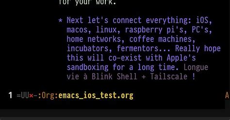 Emacs On Ios Via Blink Shell Tailscale Album On Imgur