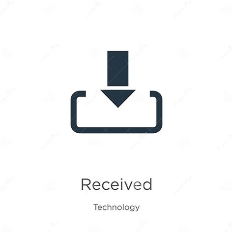 Vector De Icono Recibido Icono Recibido De La Colección De Tecnología