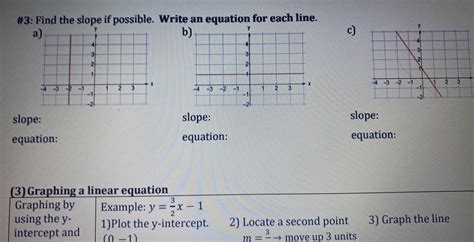 [answered] 3 find the slope if possible write an equation for each line