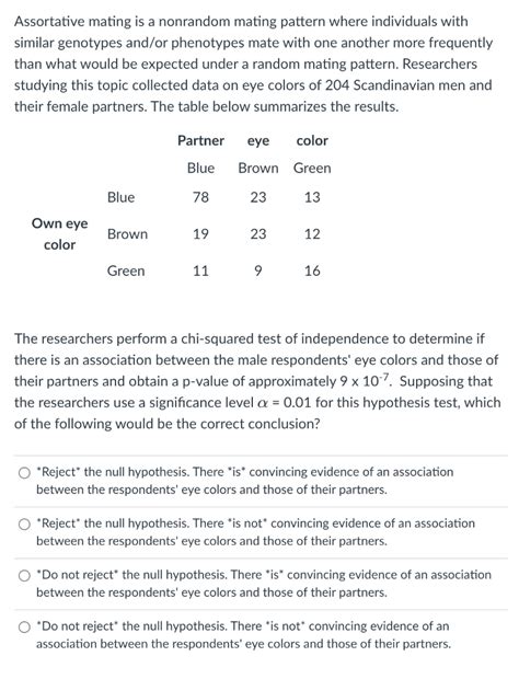 Solved Assortative Mating Is A Nonrandom Mating Pattern
