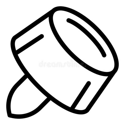 Pushpin Board Organizer Icon Outline Vector Fastening Reminder Tool Stock Illustration