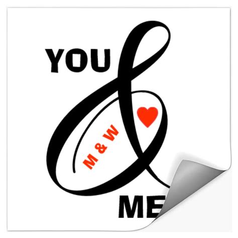 Custom Romantic Initials Heart Stickers Sold By Joseph Veazey Sku