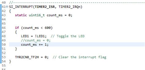Hello I Am Using The Efm8bb1 Controller I Need To Set A Time For 30