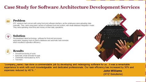 Case Study For Software Architecture Development Services Presentation Graphics Presentation