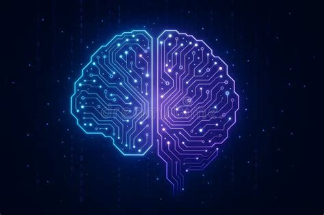 Glowing Digital Brain Made Of Circuits Artificial Intelligence