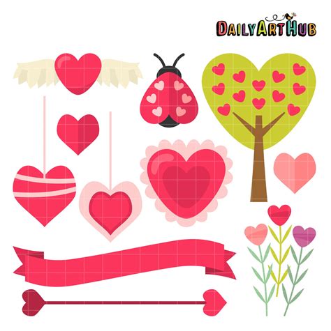 Heart Things Clip Art Set Daily Art Hub Graphics Alphabets And Svg