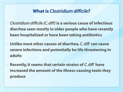 Ppt Clostridium Difficile Infection In Outpatients Powerpoint Presentation Id 288334