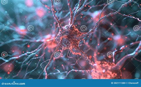 Illustration Neural Network Development Stock Illustration Illustration Of Futuristic