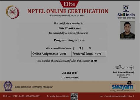 aniket agrawal on linkedin nptel programminginjava iitkharagpur