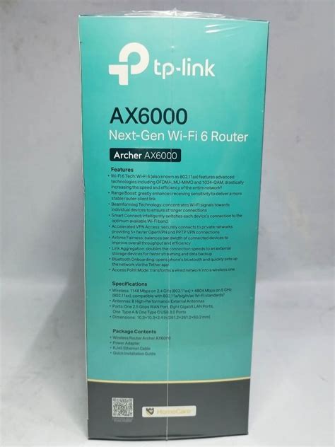 Tp Link Archer Ax6000 Next Gen Wi Fi 6 Router Computers And Tech Parts