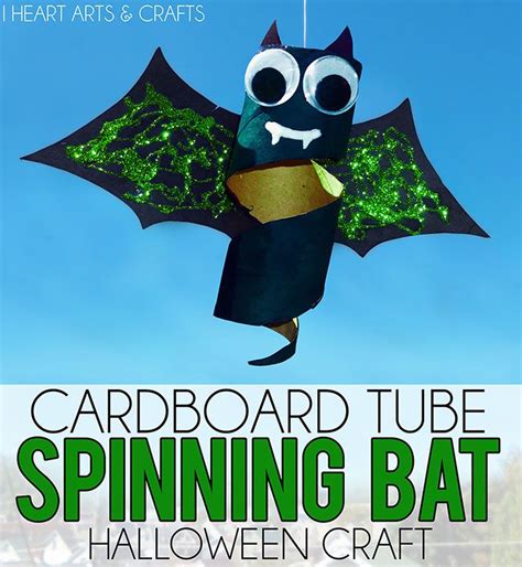 Cardboard Spinning Bats Halloween Craft Halloween Bats Crafts