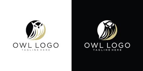 Hibou Logo Vecteur Icône Illustration Vecteur Premium