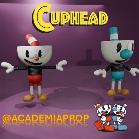 Archivo 3d Cuphead Y Mugman Pack X2 Flexi Multicolor 👾 ・diseño