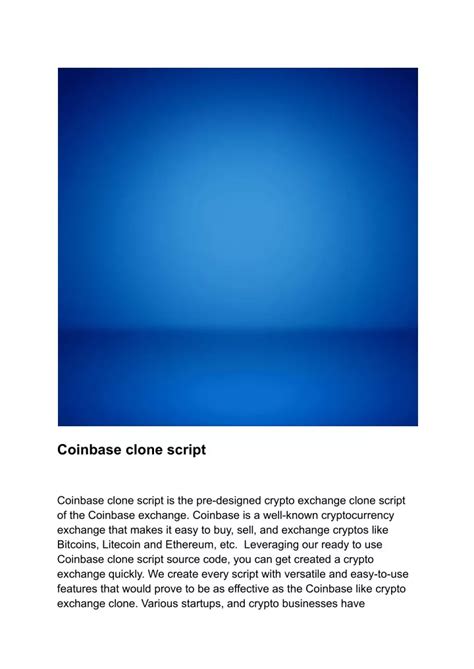 Ppt Coinbase Clone Script Powerpoint Presentation Free Download Id