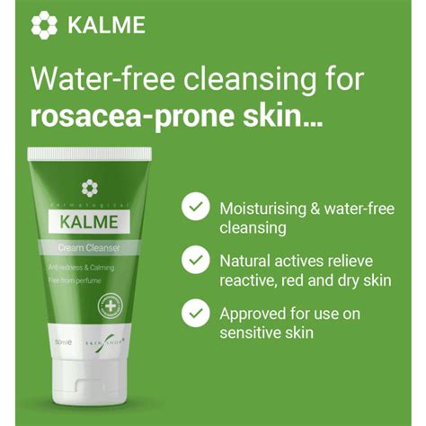 Kalme Cream Cleanser Moisturiser For Rosacea Skin Shop