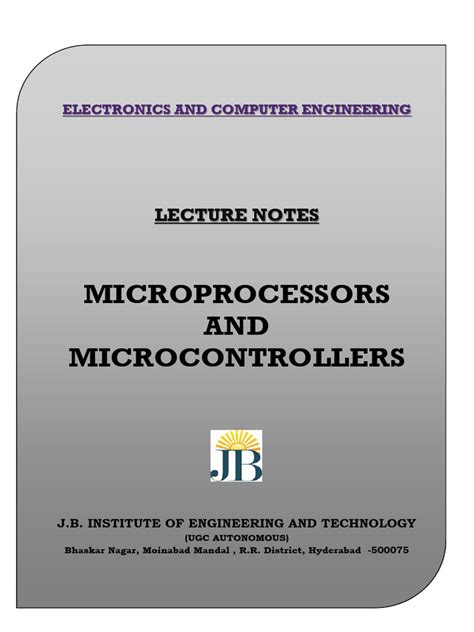 Mpmc Notes Final Pdf Electrical Engineering Digital Electronics Mpmc Notes Final Pdf Electrical Engineering Digital Electronics