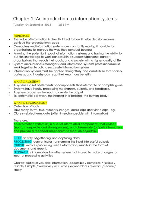 chapter 1 an introduction to information systems chapter 1 an