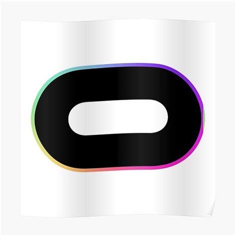 Rainbow Outline Oculus Vr Logo Poster By Panda Monium Redbubble
