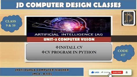 Jyoti Durga On Linkedin Install Cv Cv Program In Python Artificial Intelligence 417 Class