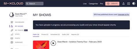 Upload Stuck Processing R Mixcloud
