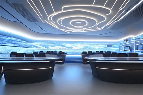 Futuristic Classroom Concept In School Stock Illustration