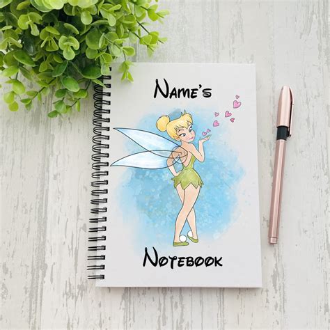 Personalised Tinkerbell Notebook T Any Name Present Birthday T