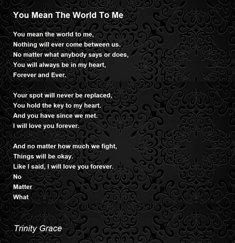 You Mean The World To Me
