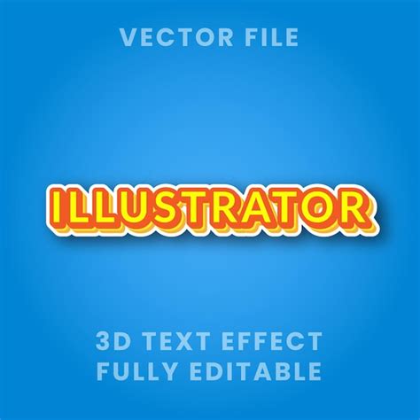 Premium Vector Illustrator Letter 3d Clean Editable Text Effect Design