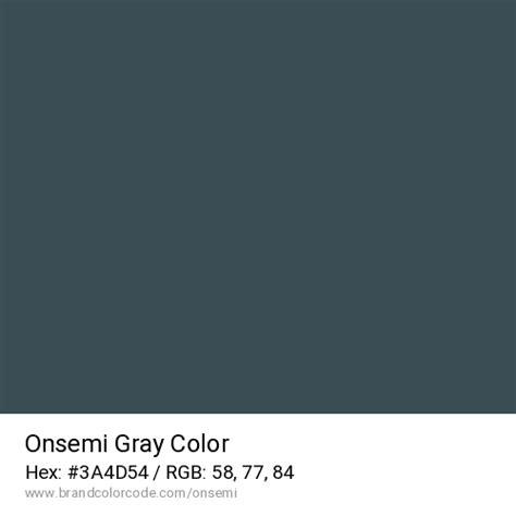 Onsemi Brand Color Codes
